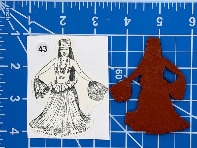 Unmounted Hawaiian Polynesian Aloha Rubber Stamps Rare Vintage Hook and ...