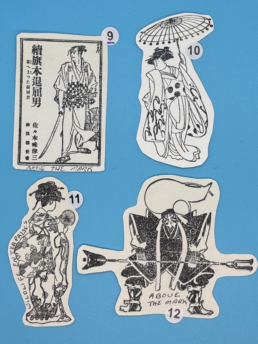 Unmounted Asian Japanese Rubber Stamps RARE Vintage Hook and Loop ...