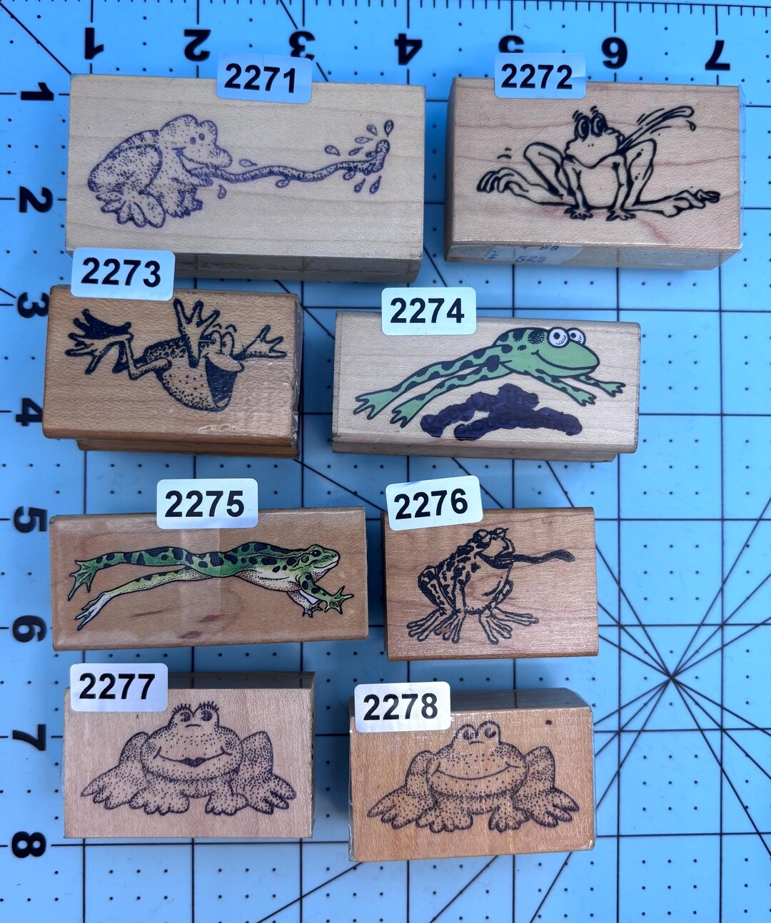 Frogs Vintage Wood Mounted Rubber Stamps - Etsy