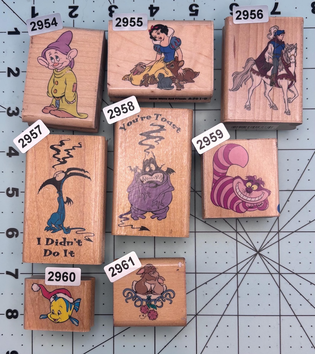 Disney Vintage Wood Mounted Rubber Stamps - Etsy