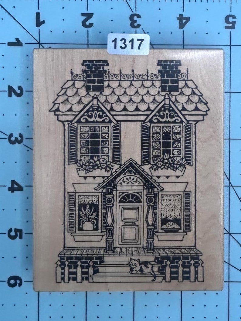 House PSX K-1172 Wood Mounted Rubber Stamp Vintage - Etsy