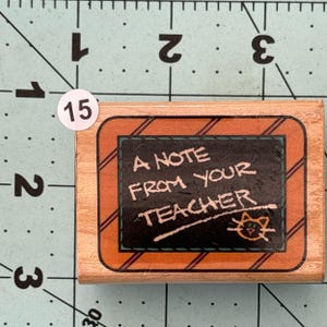 Teacher Stamps Wood Mounted Rubber Stamps Vintage - Etsy