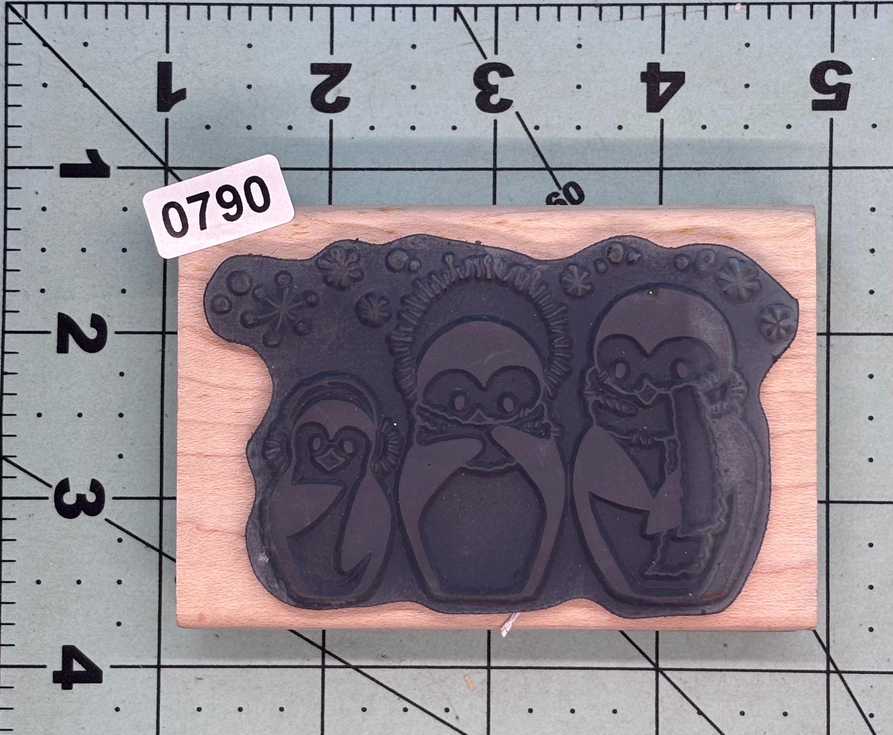 Penguin Vintage Wood Mounted Rubber Stamps - Etsy