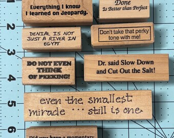 Verbiage Religious Faith God Card Sentiments Wood Mounted Rubber Stamps ...