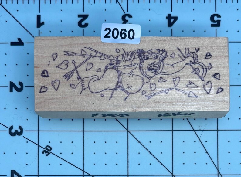 Hearts Valentine Cupid Vintage Wood Mounted Rubber Stamps - Etsy