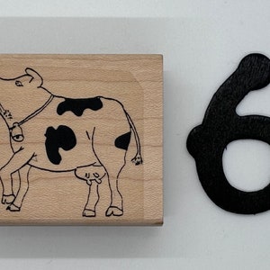 COWS Vintage Wood Mounted Rubber Stamps - Etsy
