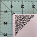 Corner 4 Stamp Square Wood Mounted Rubber Stamp Embossing Arts 1997 ...