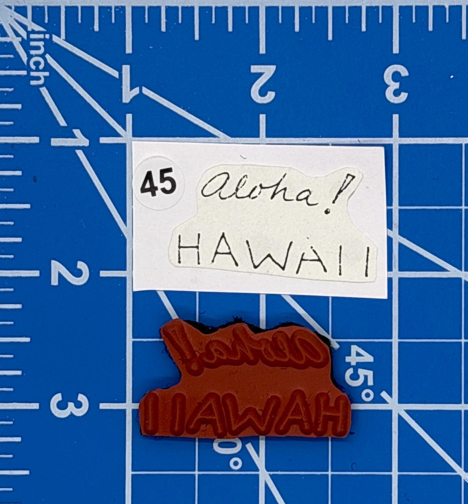Unmounted Hawaiian Polynesian Aloha Rubber Stamps Rare Vintage Hook and ...