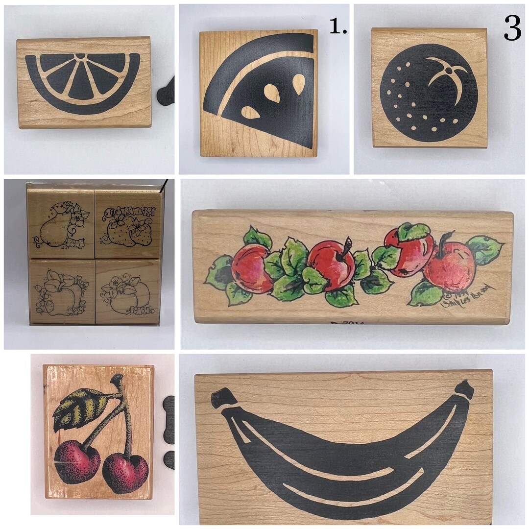 Fruit Rubber Stamps - Etsy