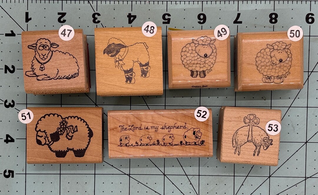 Sheep Goat Lamb Vintage 1990’s Wood Mounted Rubber Stamps - Etsy