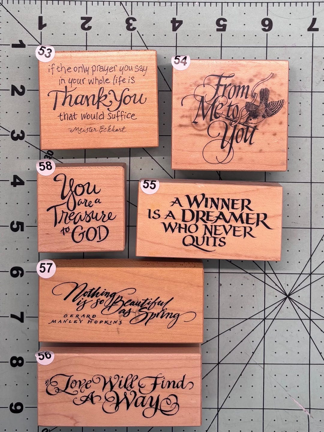 Verbiage Vintage PSX Wood Mounted Rubber Stamps Vintage - Etsy