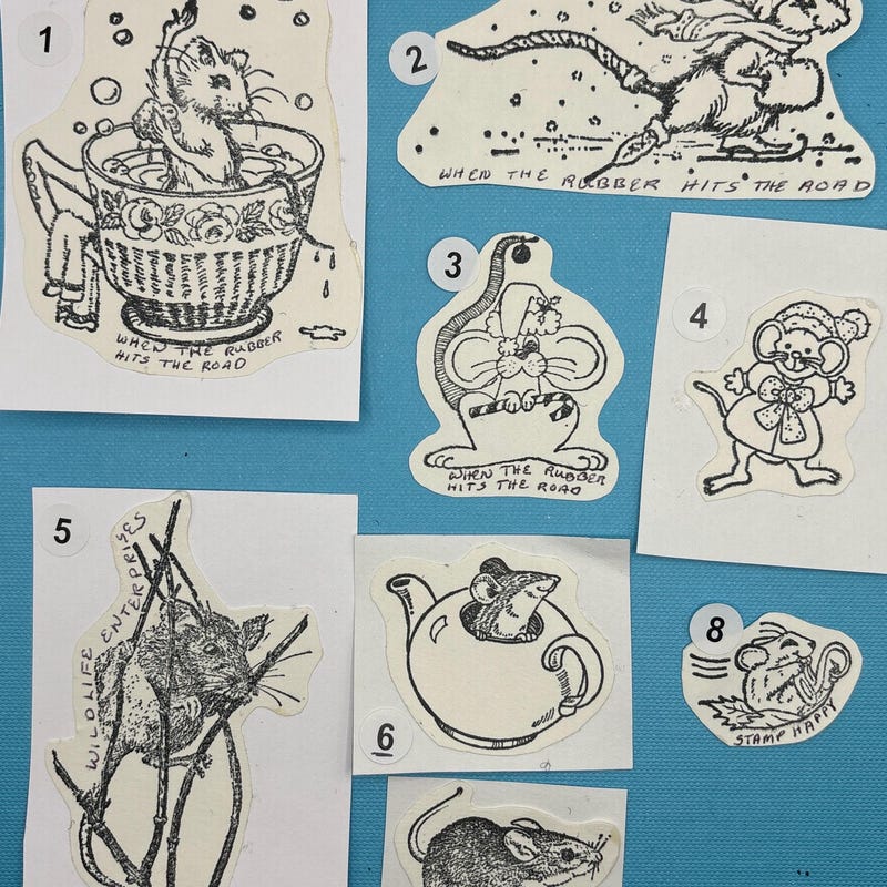 Mouse Rubber Stamp - Etsy