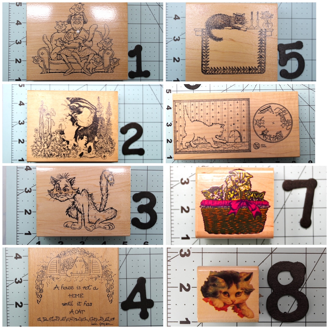 CATS Rubber Stamps Vintage - Etsy