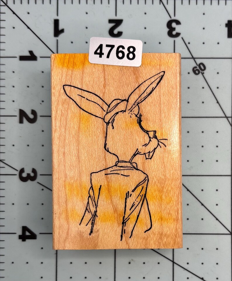 Easter Bunny Rabbits Wood Mounted Rubber Stamps Vintage - Etsy