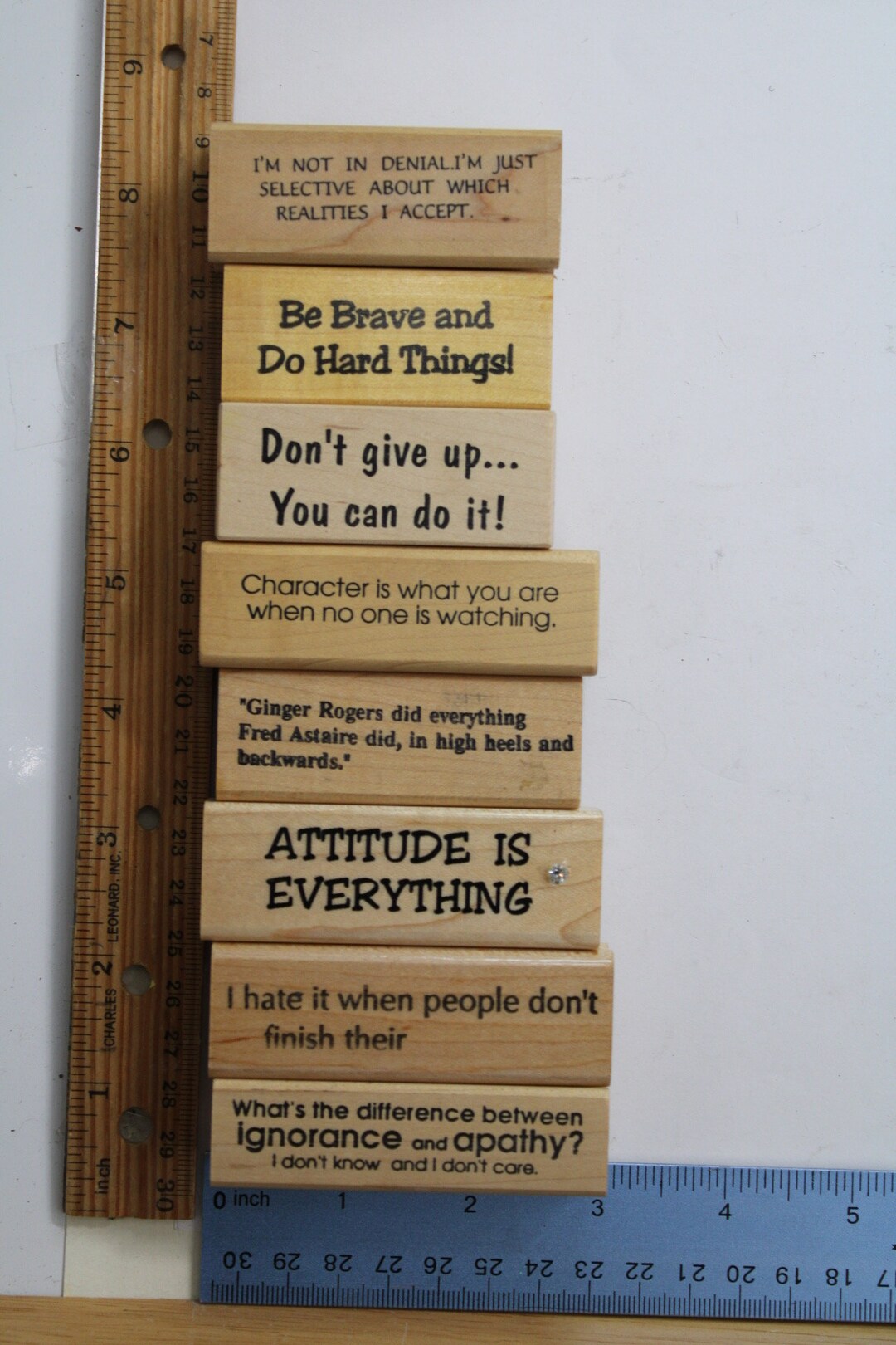 Verbiage Card Sentiments Wood Mounted Rubber Stamps Vintage - Etsy