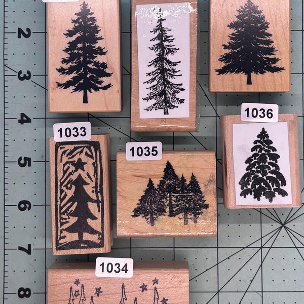 Tree Rubber Stamp - Etsy