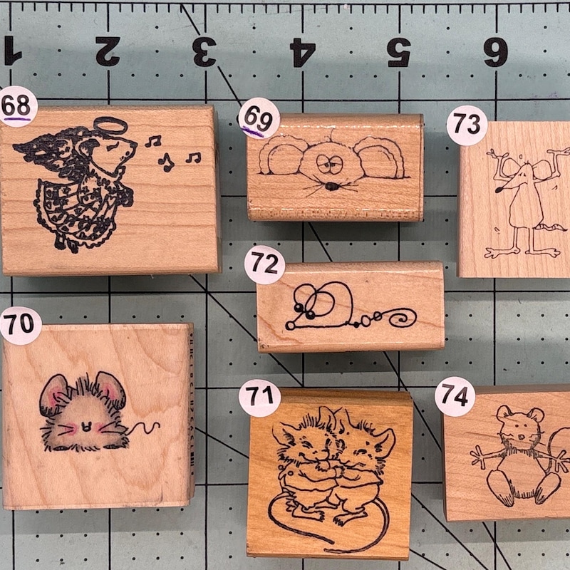 Mouse Rubber Stamp - Etsy