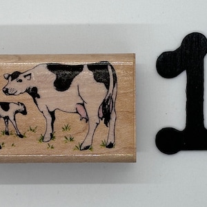 COWS Vintage Wood Mounted Rubber Stamps - Etsy