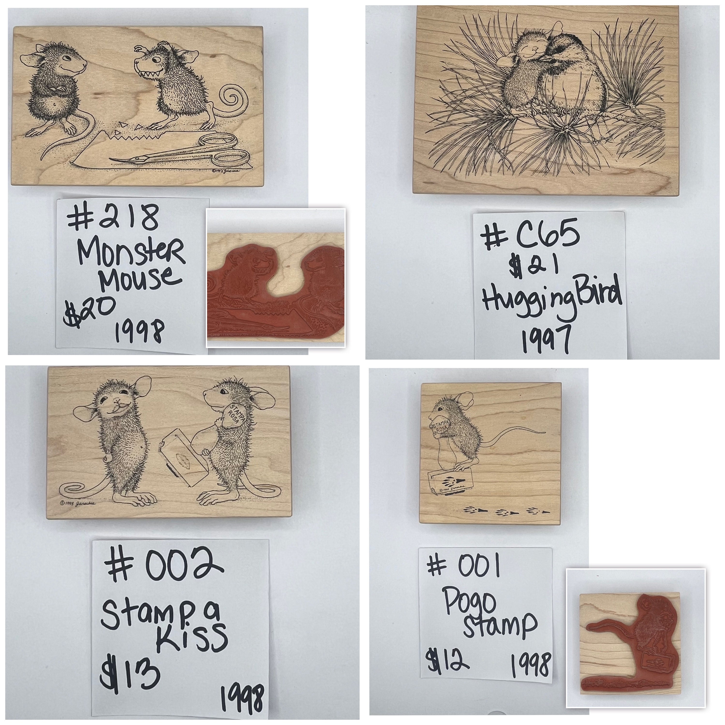 HOUSE MOUSE Wood Mounted Rubber Stamps vintage - Etsy