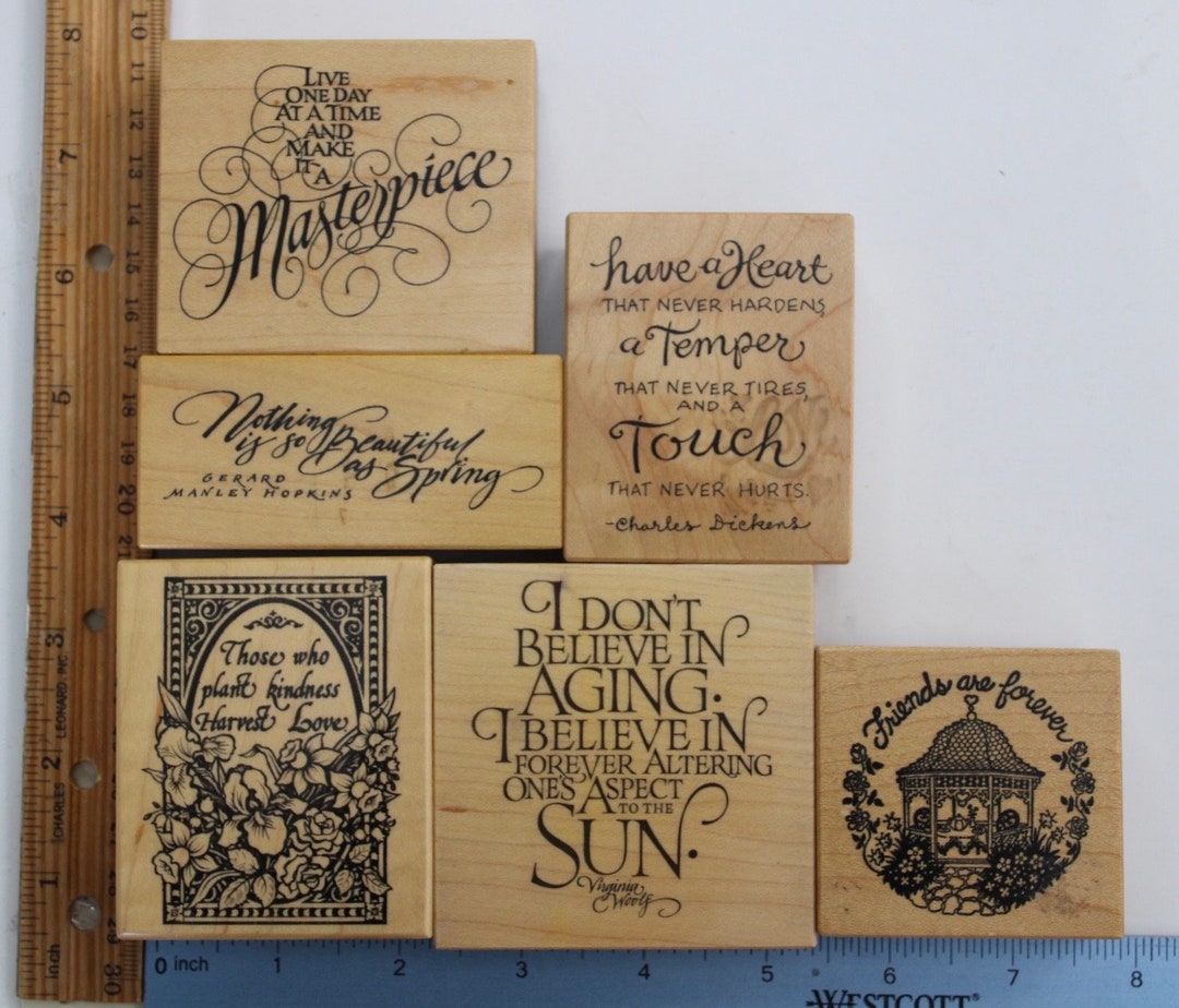 Verbiage Vintage PSX Wood Mounted Rubber Stamps Vintage - Etsy