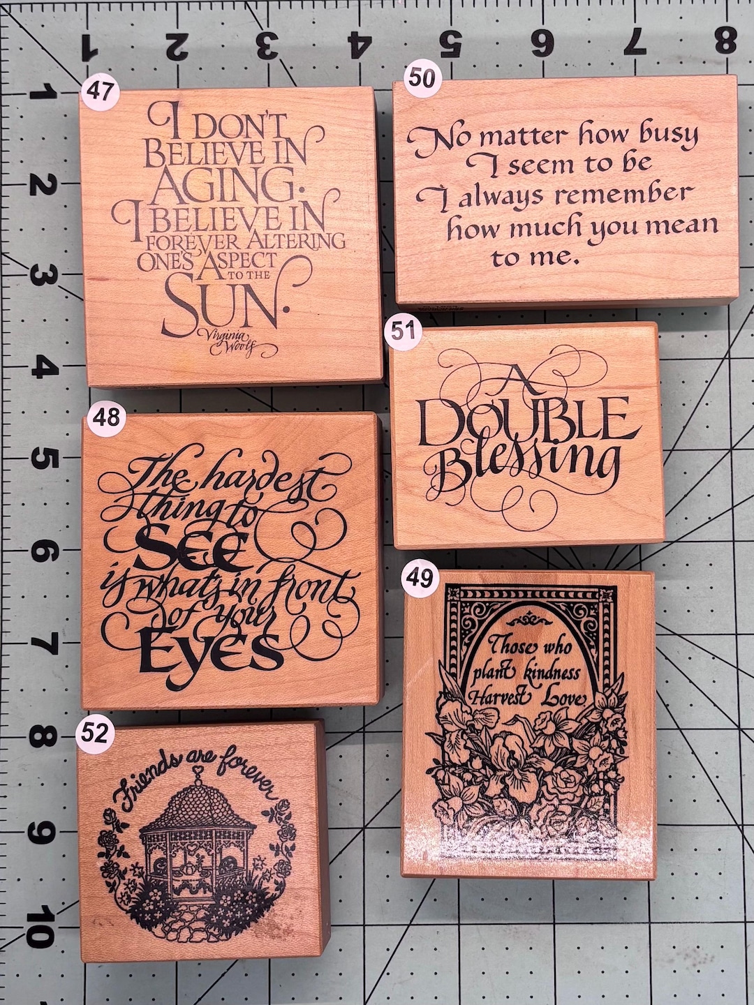 Verbiage Vintage PSX Wood Mounted Rubber Stamps Vintage - Etsy