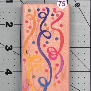 Party Invite Invitation Streamers Wood Mounted Rubber Stamps Vintage - Etsy