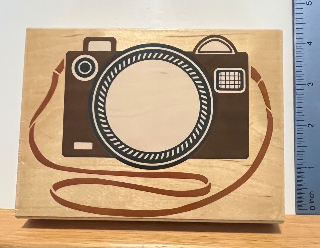 Camera Wood Mounted Rubber Stamp - Etsy