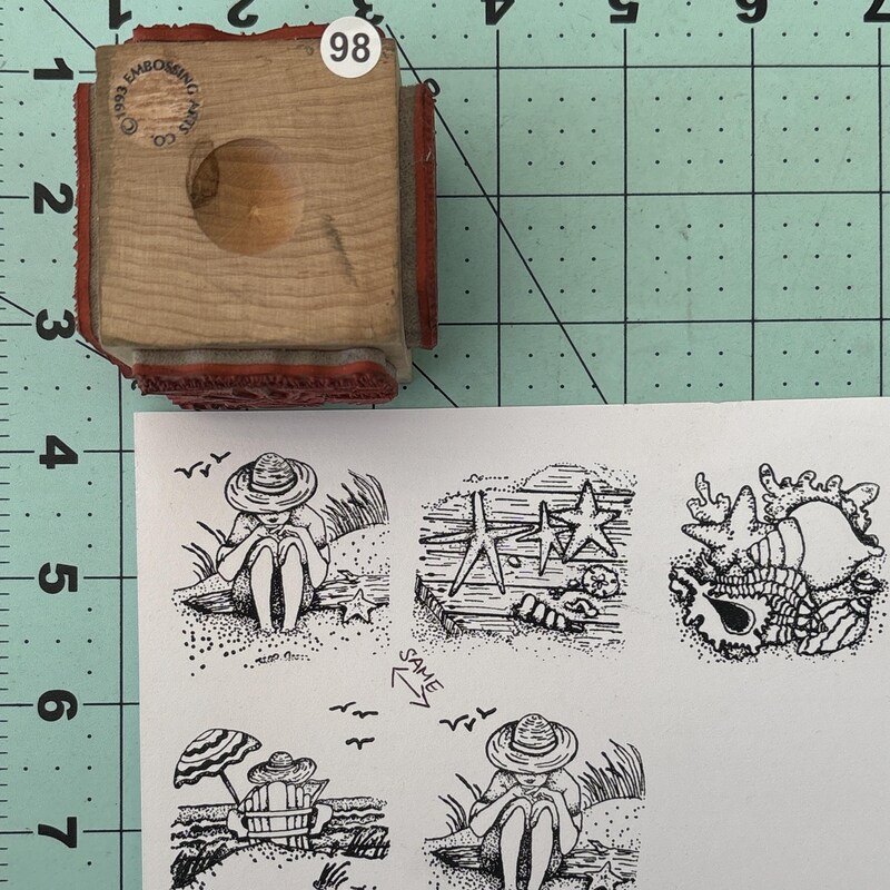 Beach Rubber Stamp - Etsy