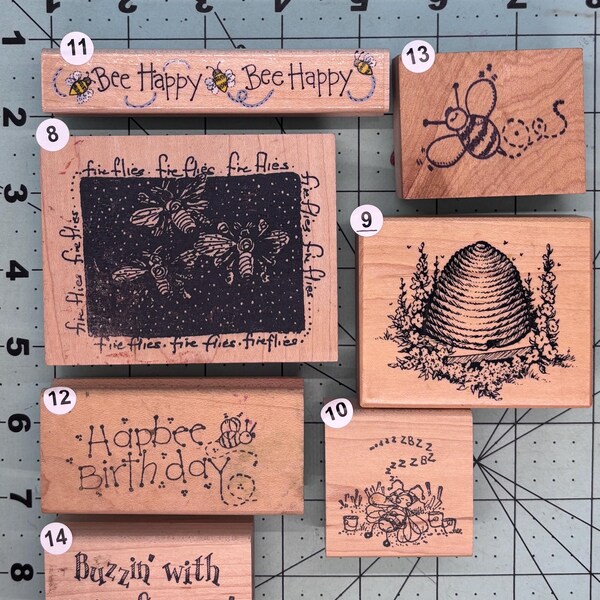 Bee Rubber Stamp - Etsy
