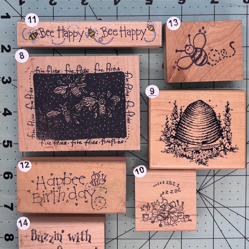 Bee Rubber Stamp - Etsy