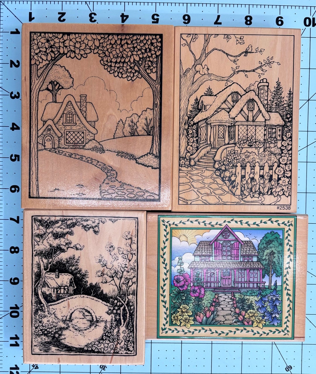 Cottages/ Houses Vintage 1990s Wood Mounted Rubber Stamps - Etsy