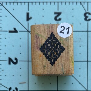 Designs Symmetrical Wood Mounted Rubber Stamps Vintage - Etsy