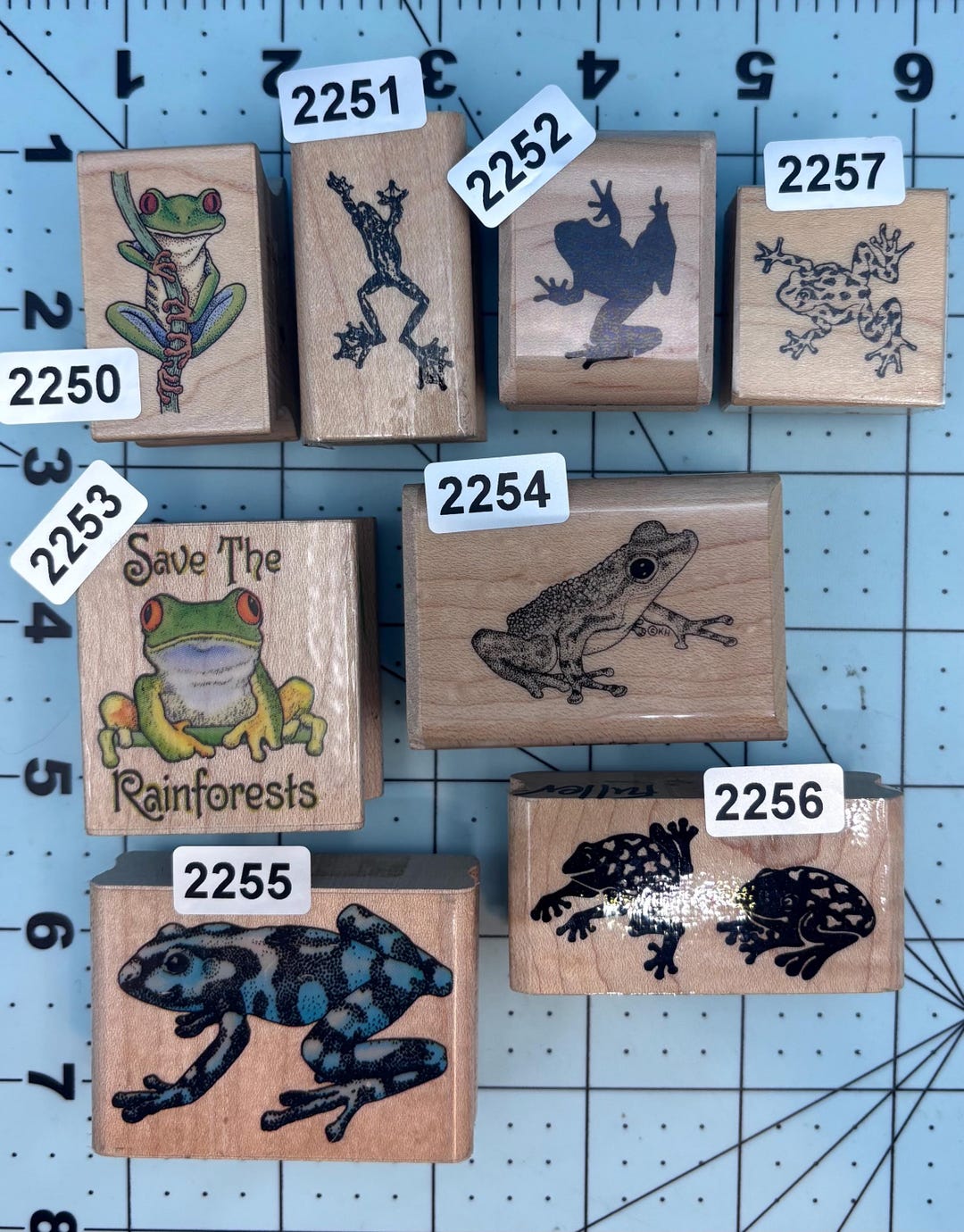 Frogs Vintage Wood Mounted Rubber Stamps - Etsy
