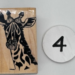 Giraffe Jungle Zoo Animals Vintage Wood Mounted Rubber Stamps - Etsy