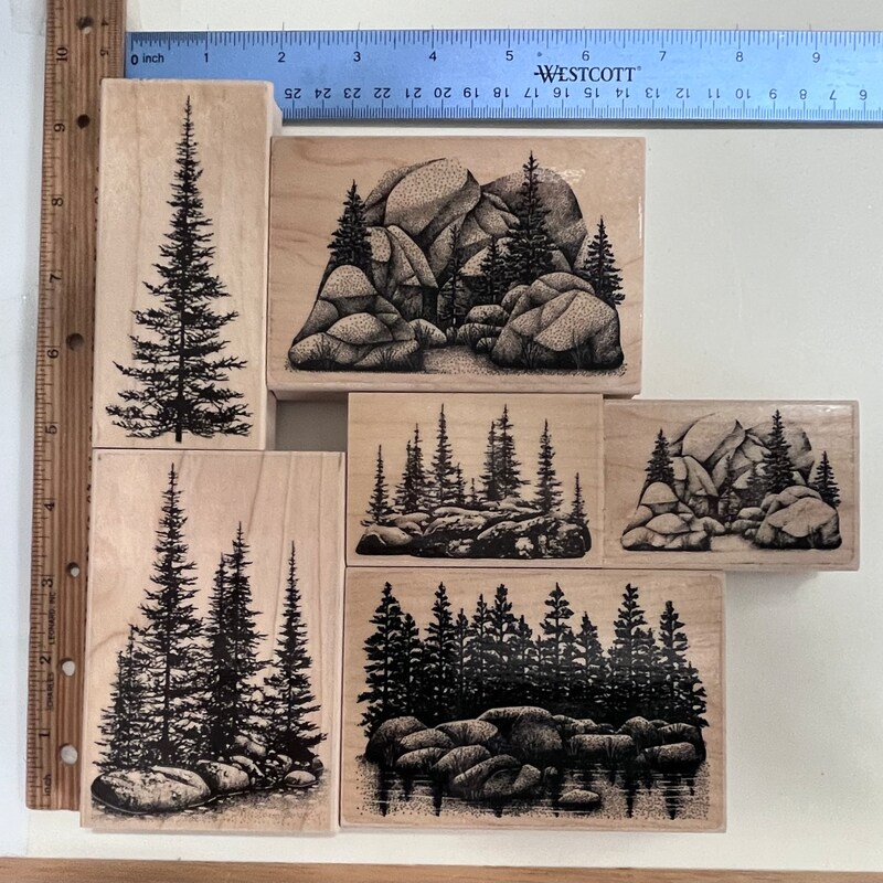 Pine Tree Stamp - Etsy
