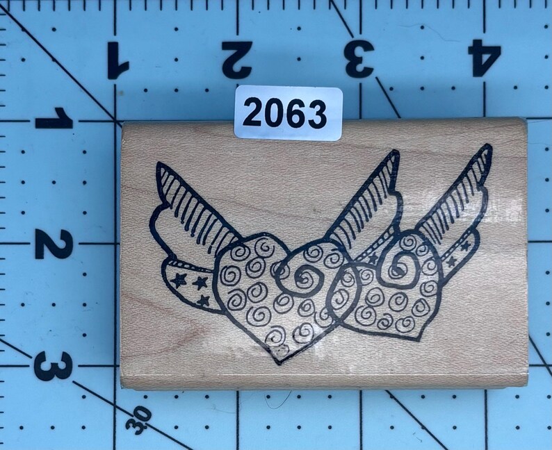 Hearts Valentine Cupid Vintage Wood Mounted Rubber Stamps - Etsy