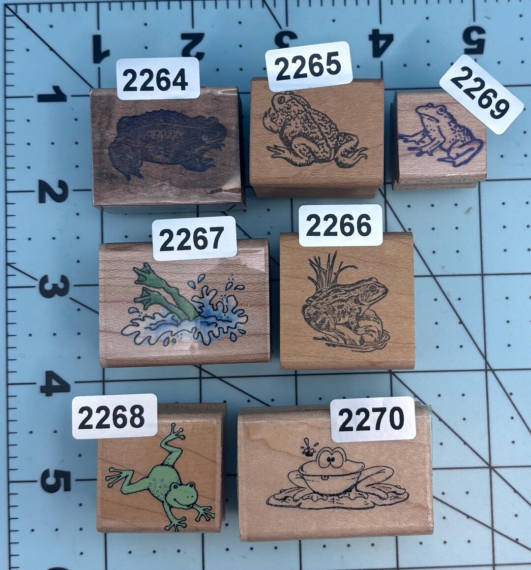 Frogs Vintage Wood Mounted Rubber Stamps - Etsy