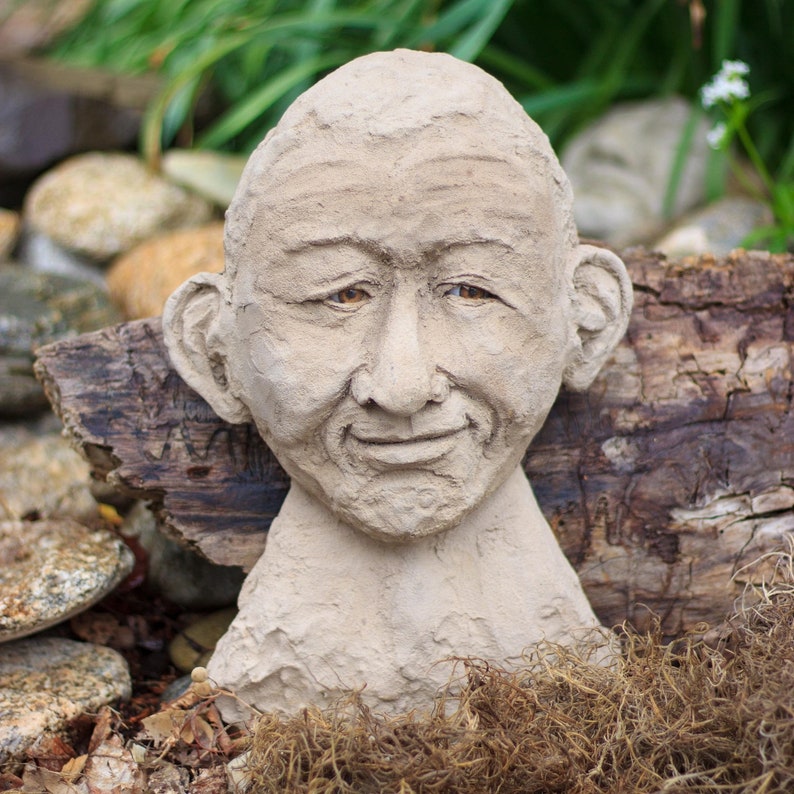Garden Sculpture | Concrete Face | Original Sculpture | Wall Sculpture ...