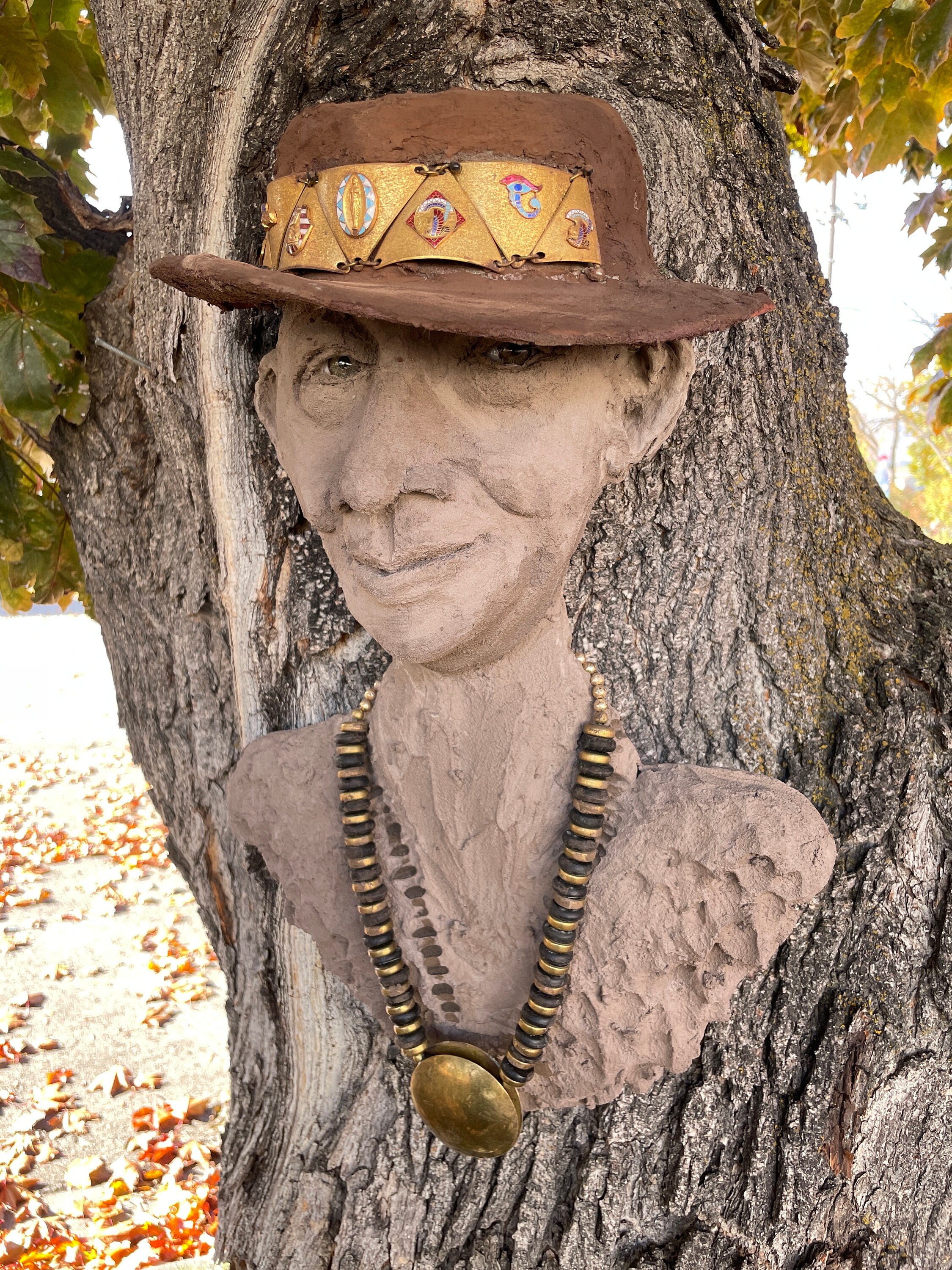 Garden Sculpture | Cement Face | Face Sculpture | Outdoor Wall Art ...
