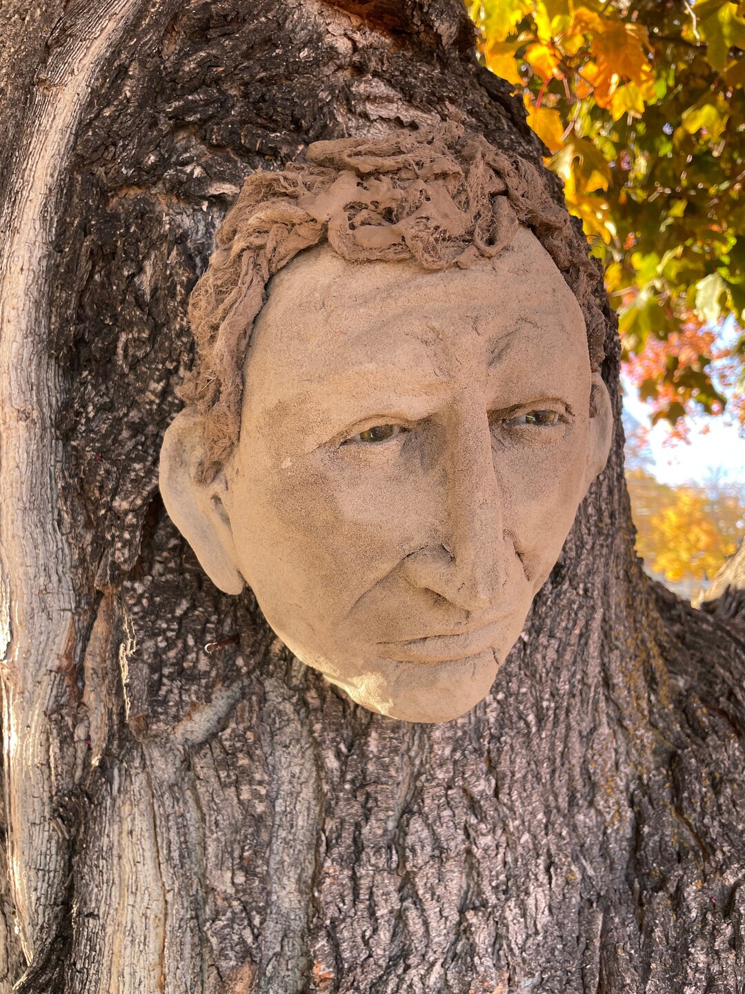 Concrete Face | Garden Sculpture | Concrete Sculpture | Garden Decor ...