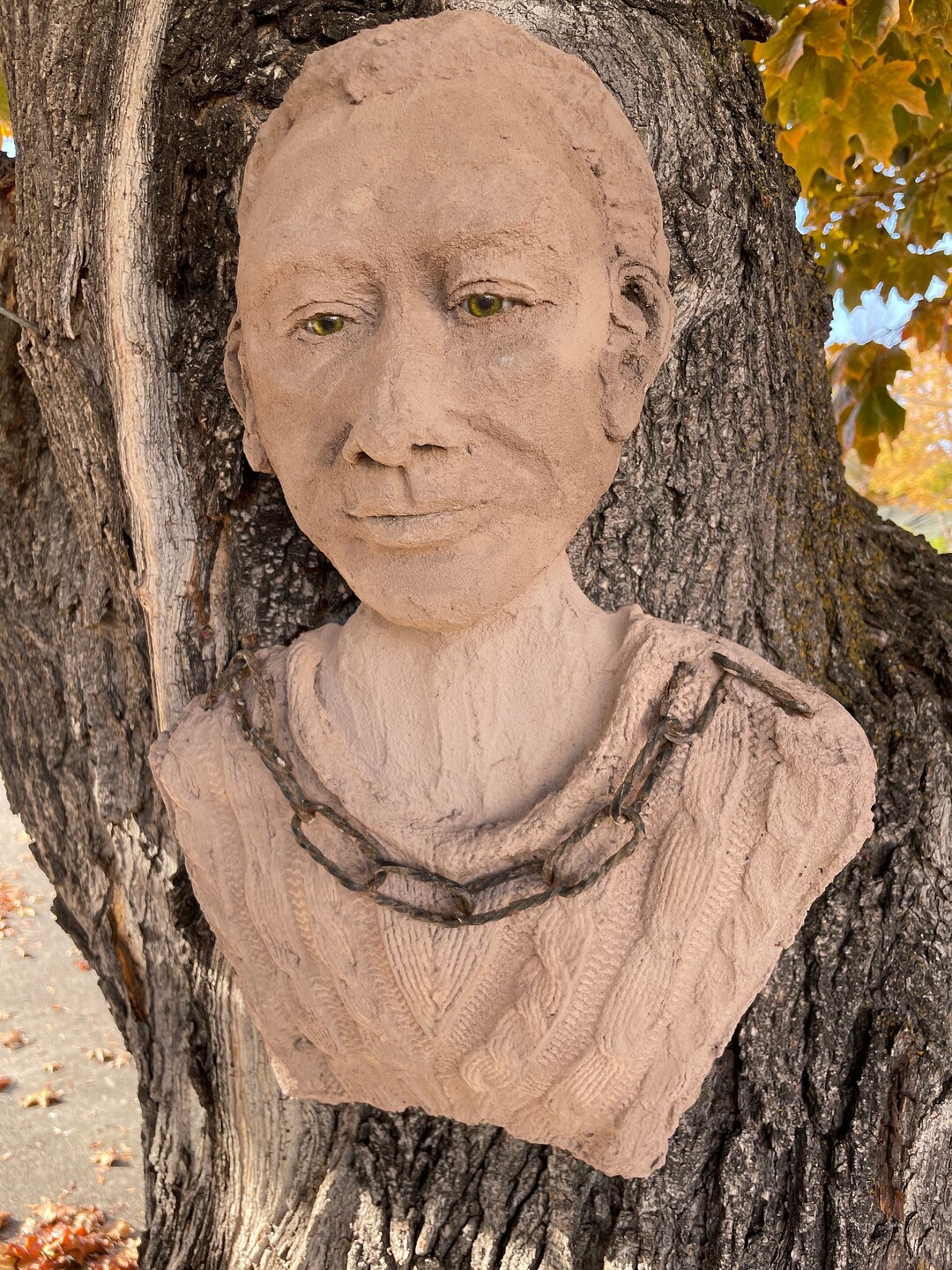 Chain Knit | Concrete Sculpture | Garden Art | Garden Sculpture ...