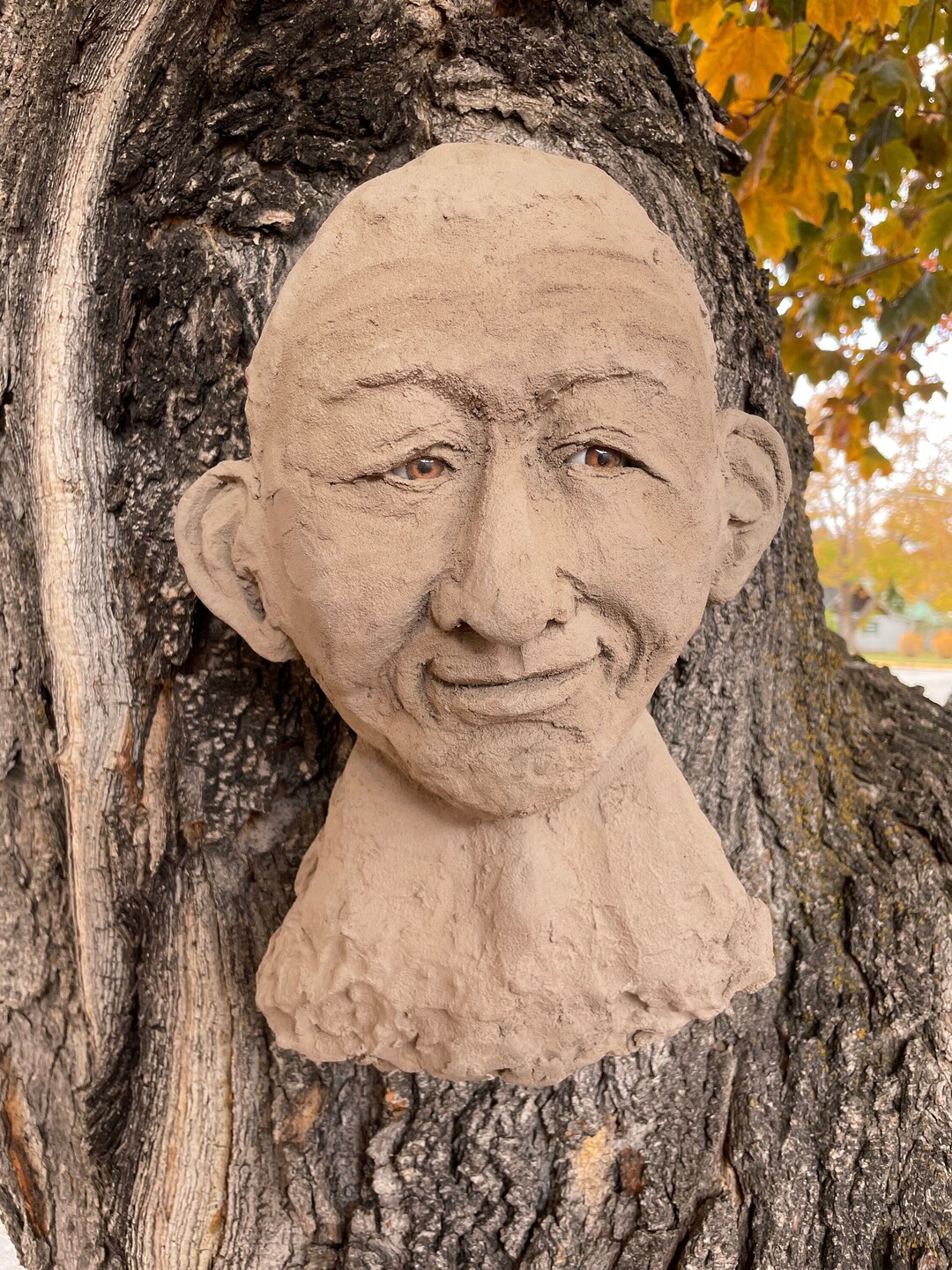 Garden Sculpture | Concrete Face | Original Sculpture | Wall Sculpture ...