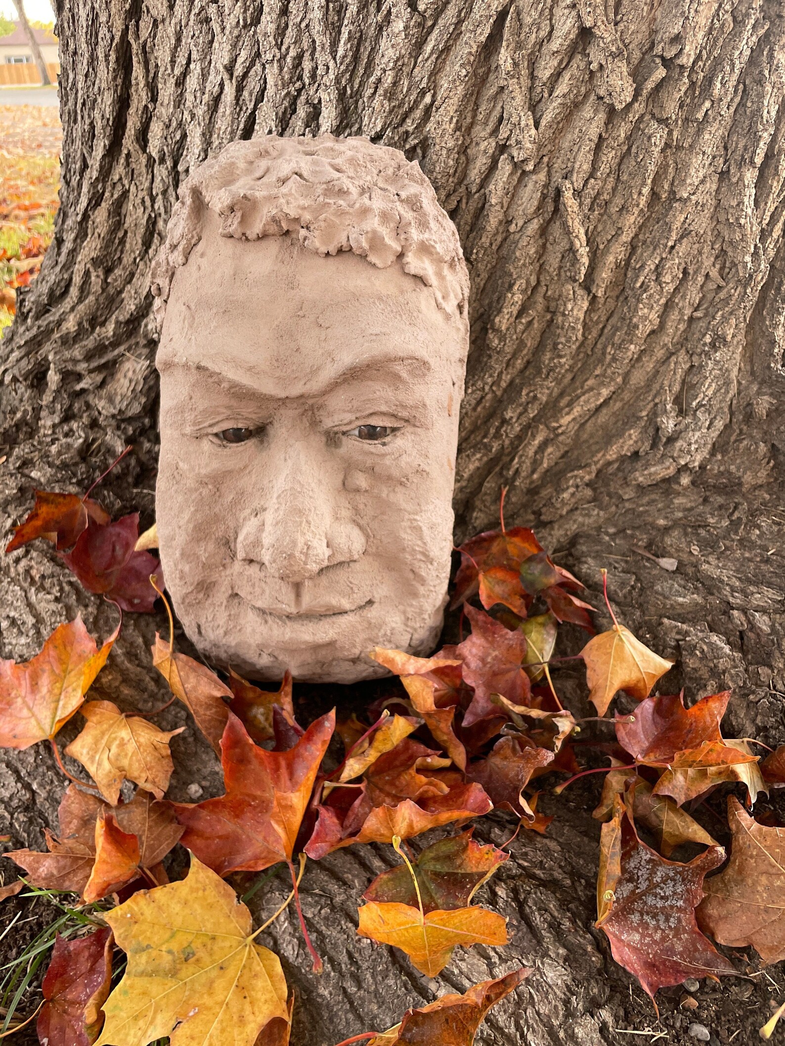 Garden Concrete Face Sculpture | Rock Gardens or Stacking in Walls ...