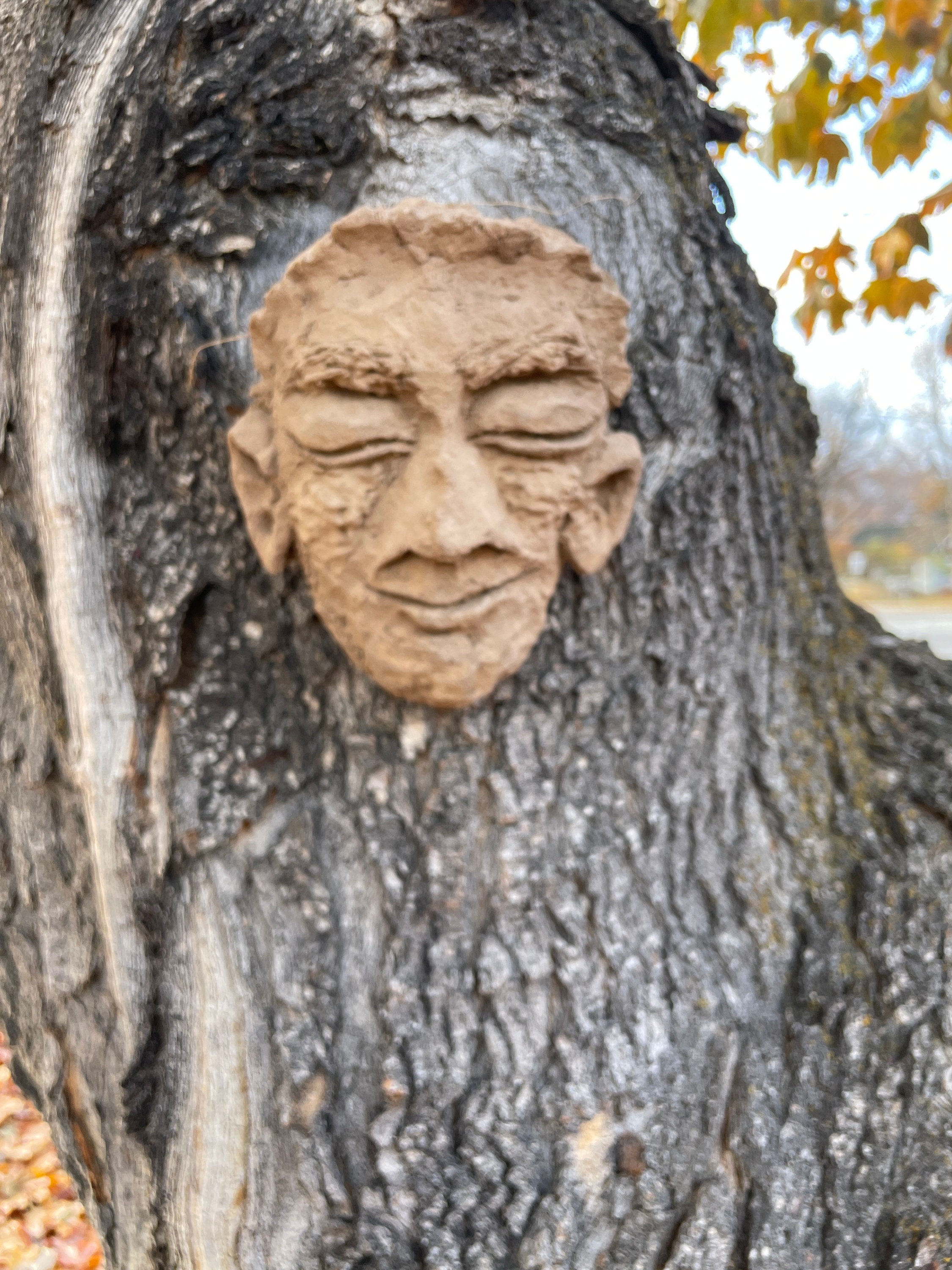 Garden Sculpture Concrete Face Outdoor Sculpture Garden Art Concrete ...