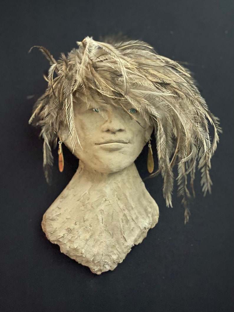 Crown of Glory | Concrete Sculpture | Emu Feather Art | Wall Sculpture ...