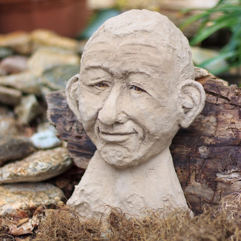 Garden Sculpture | Concrete Face | Original Sculpture | Wall Sculpture ...