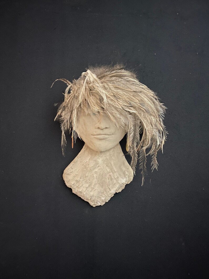 Crown of Glory | Concrete Sculpture | Emu Feather Art | Wall Sculpture ...