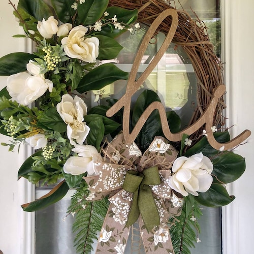 Red Door Wreath Round for the Front Door Wedding Home - Etsy