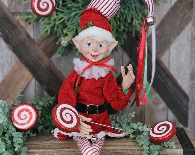 Posable Elf, Elf Décor, Christmas Elf, Elf Doll, Christmas Décor ...