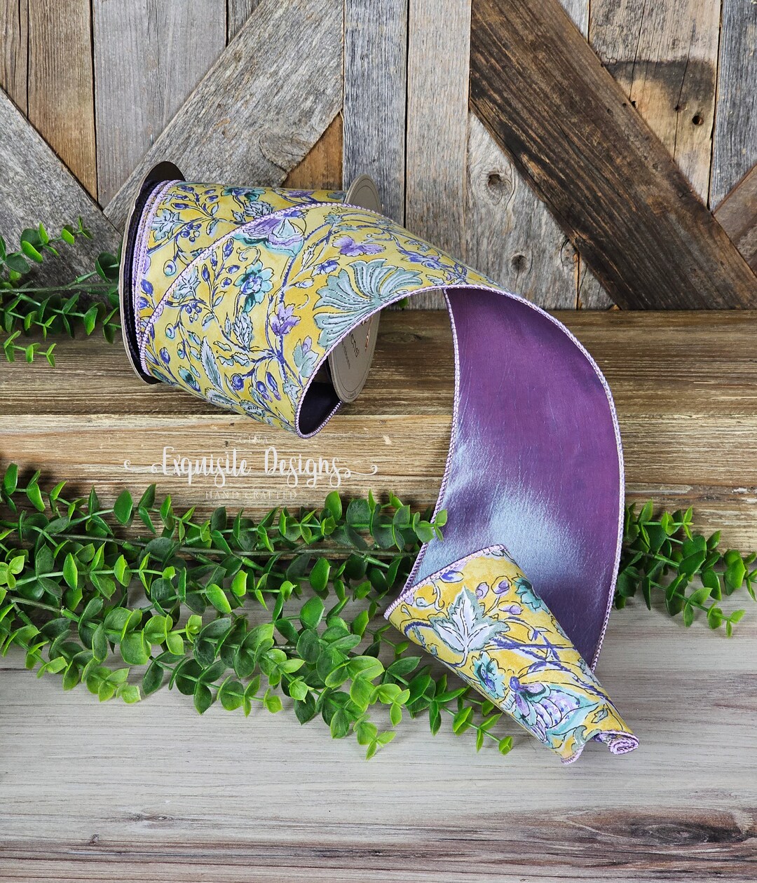 10 Yards, 4 Inch Wired Ribbon, Cotton Fantasy Ribbon, Spring Ribbon ...